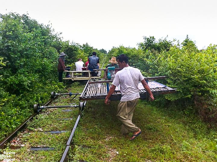 Riding On The Famous Bamboo Train of Battambang | Bizarre Globe Hopper
